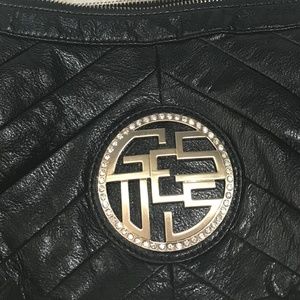 Guess | Bags | Guess Leather Shoulder Black Handbag | Poshmark